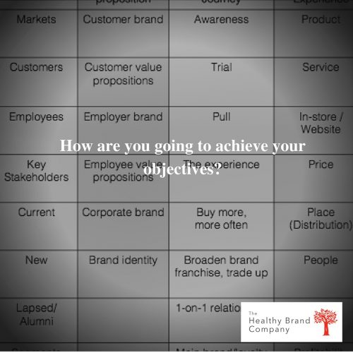 How are you going to achieve your objectives? - The Healthy Brand Company